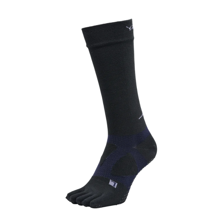 YAMAtune - Spider Arch Long - 5 Toe - Anti-Slip Dots - Black / Dark Navy