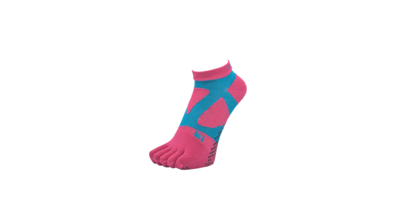YAMAtune - Spider Arch Short - 5 Toe - Anti-Slip Dots - Rose / Emerald
